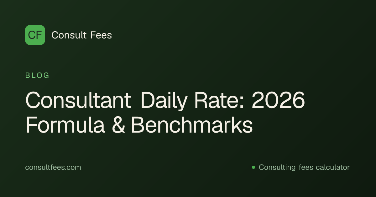 Consultant Daily Rate: 2026 Formula & Benchmarks